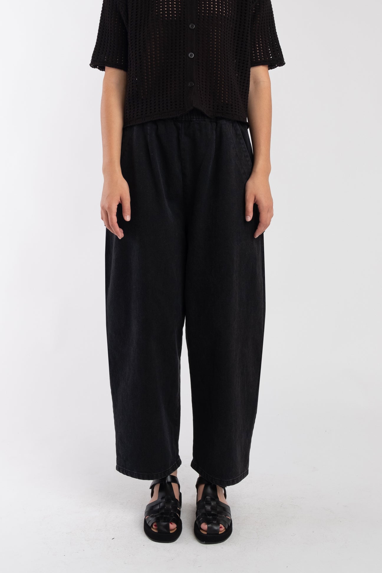 Faded Black Barrel Pant – Micaela Greg