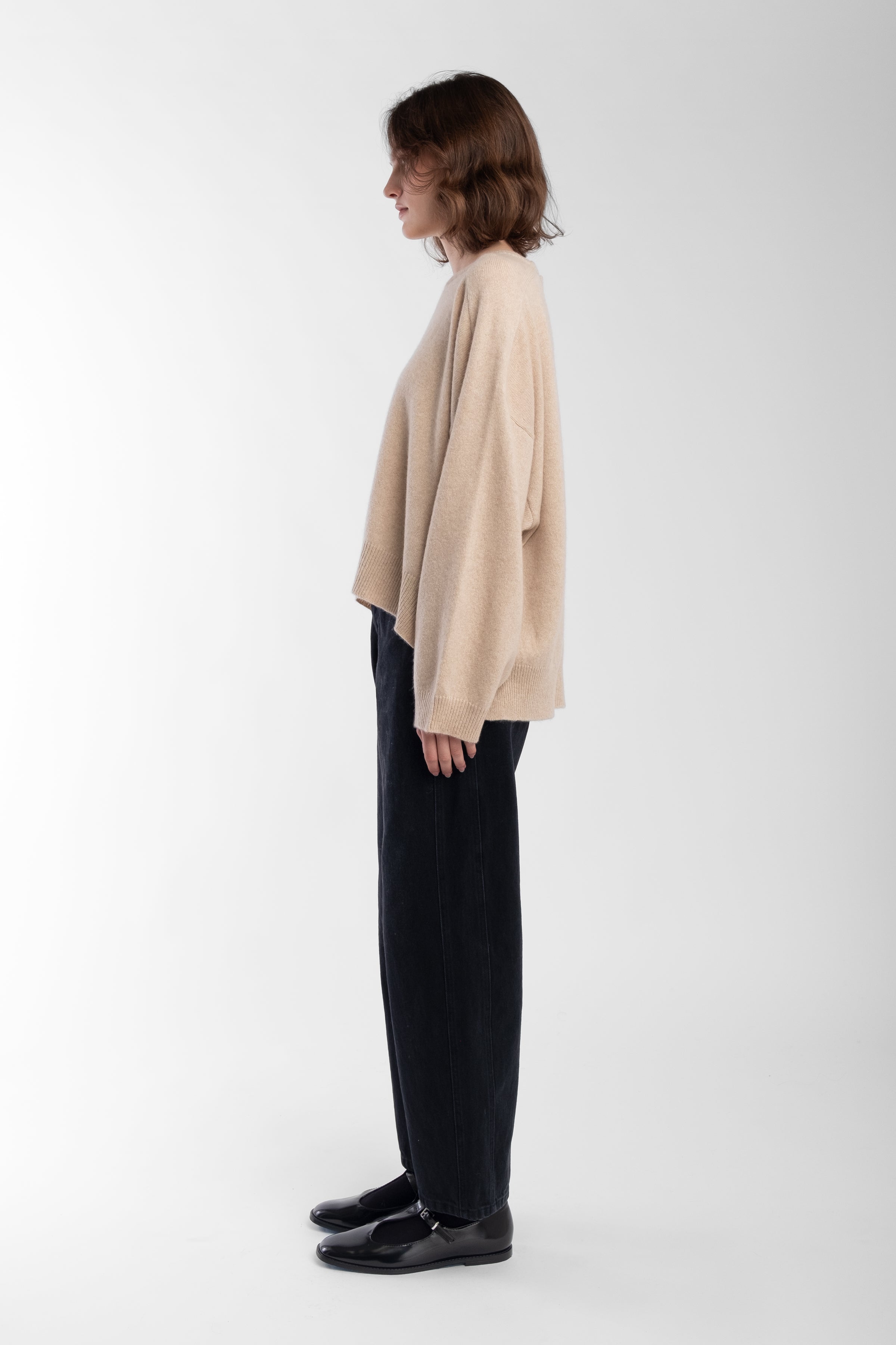 Sand Cashmere Shell Sweater – Micaela Greg
